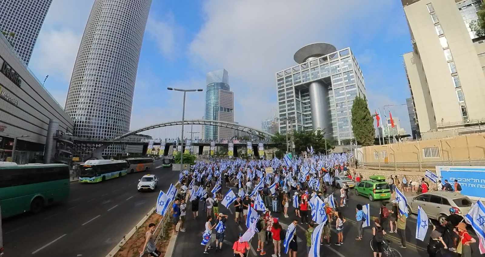 יום שיבוש בתל אביב - מחאות, חסימות ועימותים • תל אביב אונליין